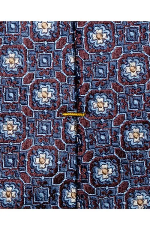 Eton Floral Medallion Silk Jacquard Tie
