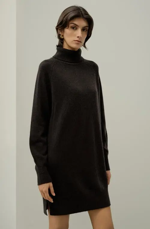 Lilysilk Wool-cashmere Turtleneck Sweater Dress