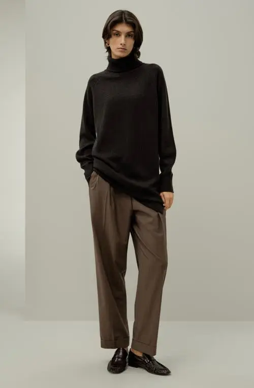 Lilysilk Wool-cashmere Turtleneck Sweater Dress