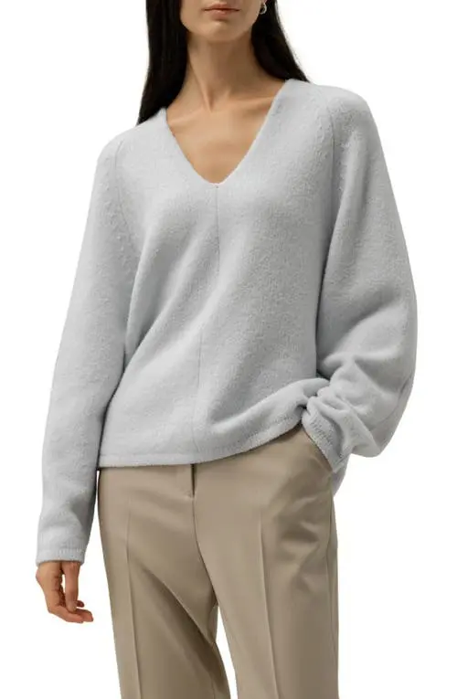 Lilysilk Bouclé Knit Silk-cashmere V-neck Sweater