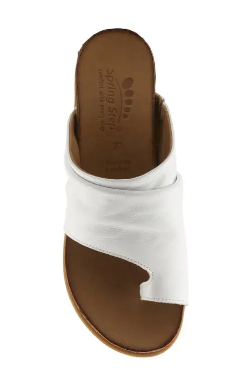 SPRING STEP SHOES Bates Slide Sandal - White