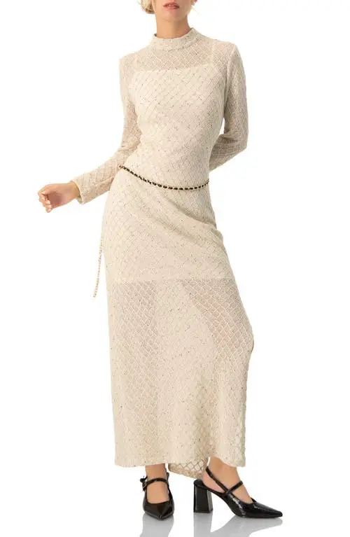 IVONNE High Neck Knitted Long Dress