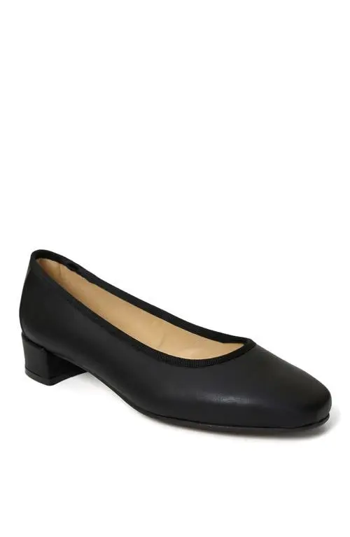 MENINA STEP Isa Leather Ballet Flat - Black