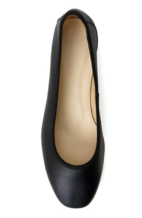 MENINA STEP Isa Leather Ballet Flat - Black