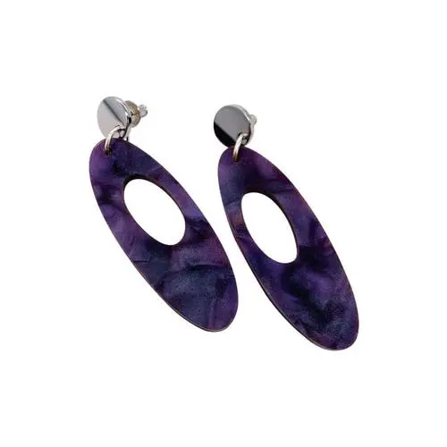 TOOLALLY Hepworth Dangle Earrings - Amethyst