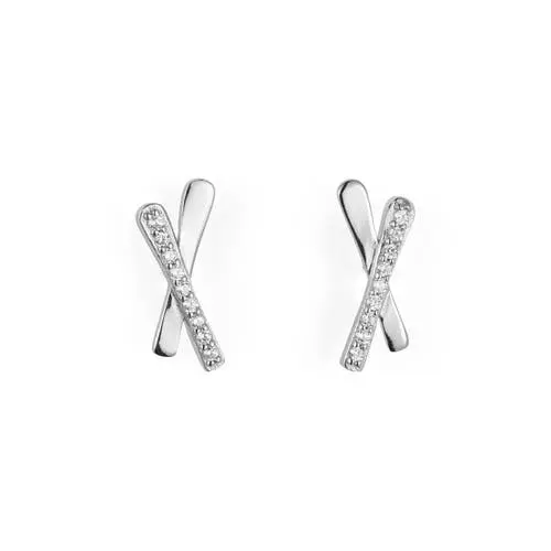 TOOLALLY Snow Kisses Stud Earrings - Sterling Silver
