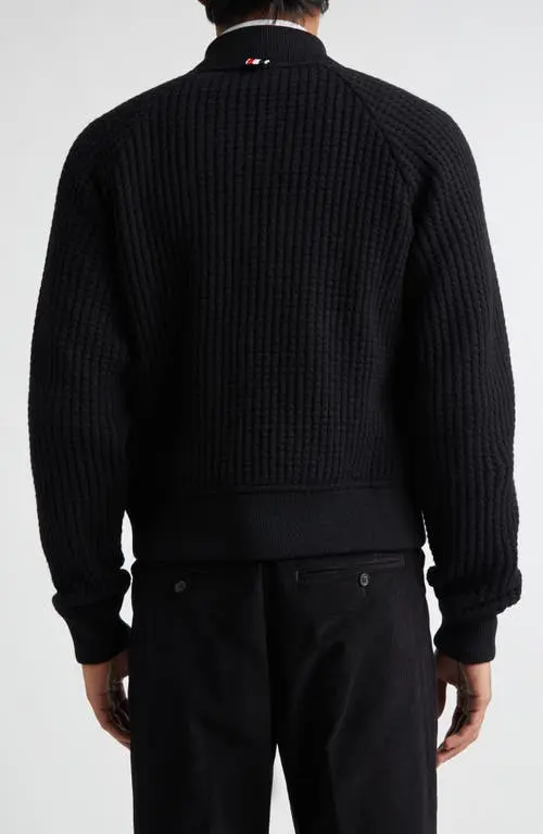 Thom Browne Raglan Wool Bomber Cardigan