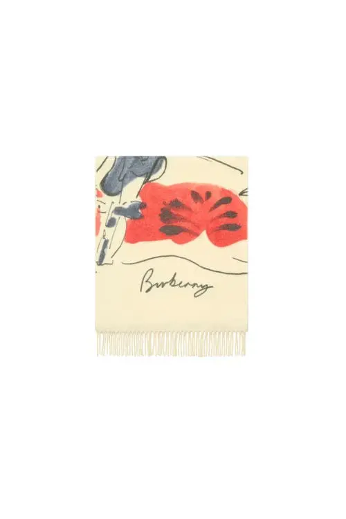Burberry Watercolour Ekd Cashmere Scarf