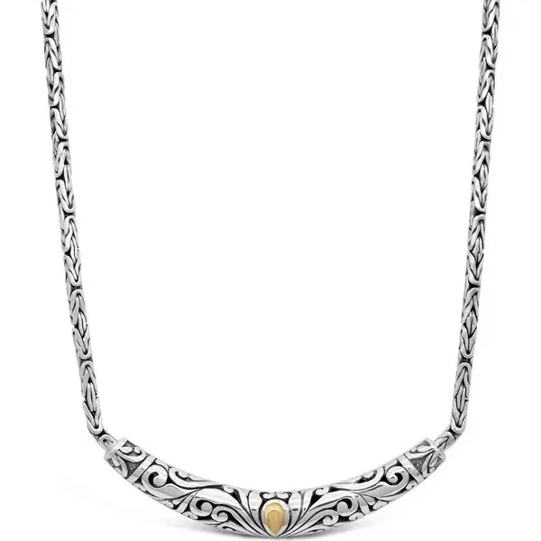 DEVATA Bali Filigree Borobudur Chain Necklace - Silver