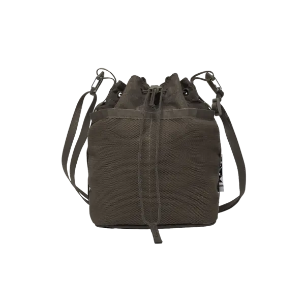 BABOON TO THE MOON Drawstring Crossbody Pouch - Charcoal
