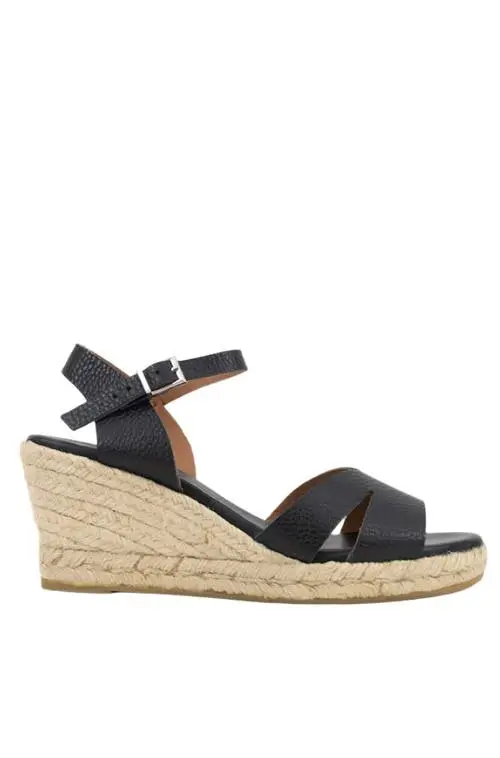 MENINA STEP Martell V-strap Espadrille - Black