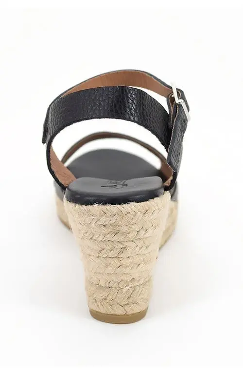 MENINA STEP Martell V-strap Espadrille - Black