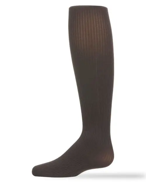 MEMOI Opaque Fine Ribbed Nylon Tights - Charcoal