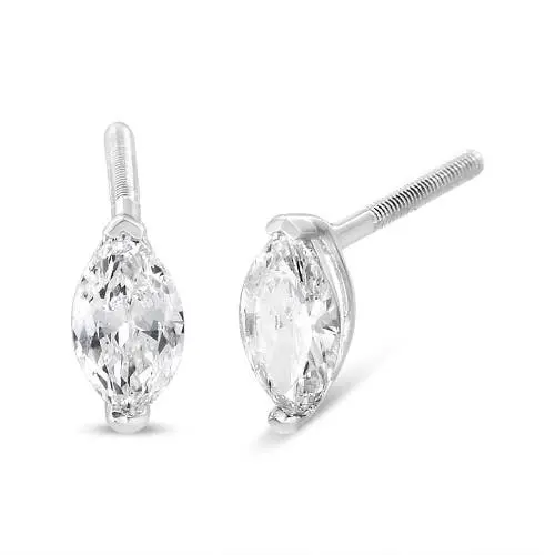 HAUS OF BRILLIANCE 14k Gold 1/2cttw Lab Grown Diamond Stud Earrings - White