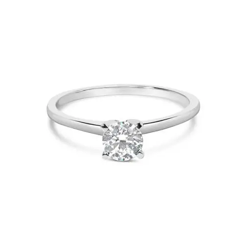 HAUS OF BRILLIANCE 14k Gold 1/2 Cttw Diamond Solitaire Ring - White