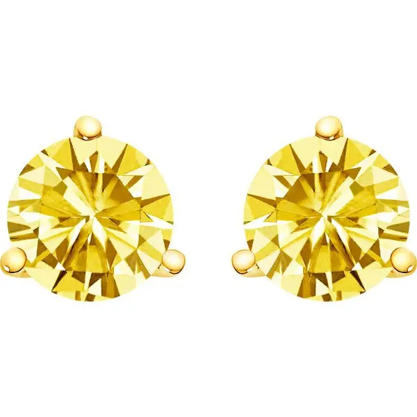 HAUS OF BRILLIANCE 14k Gold 1.0 Cttw Lab Grown Diamond Stud Earrings - Yellow