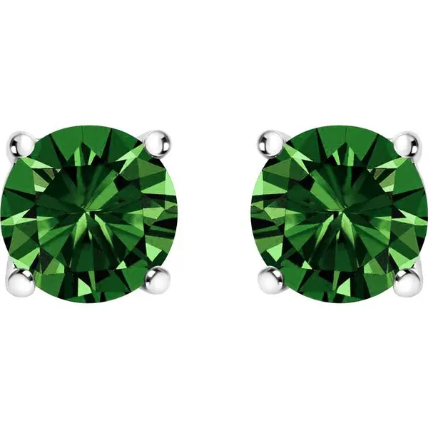 HAUS OF BRILLIANCE 14k Gold 2.0 Cttw Lab Grown Green Diamond Stud Earrings - White