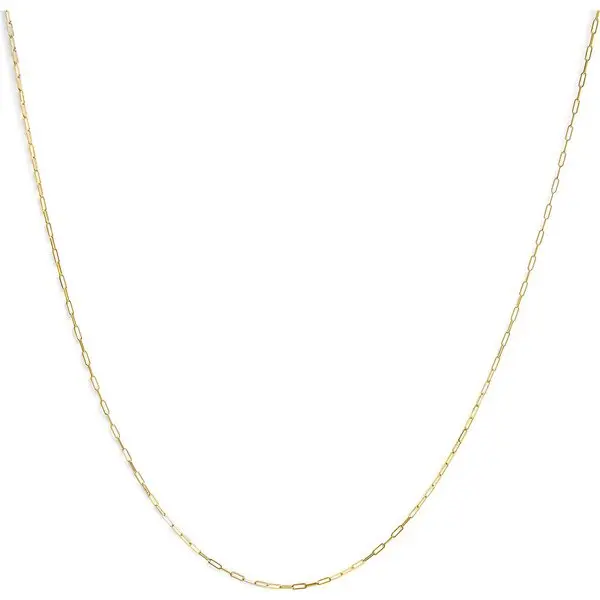 HAUS OF BRILLIANCE 14k Gold 1.5mm Paperclip Chain Necklace - Yellow