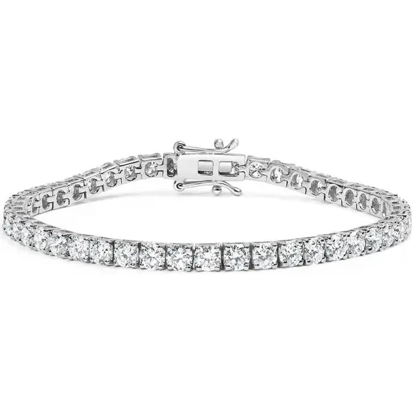 HAUS OF BRILLIANCE 14k Gold 4.00 Cttw Lab Grown Round Diamond Tennis Bracelet - White
