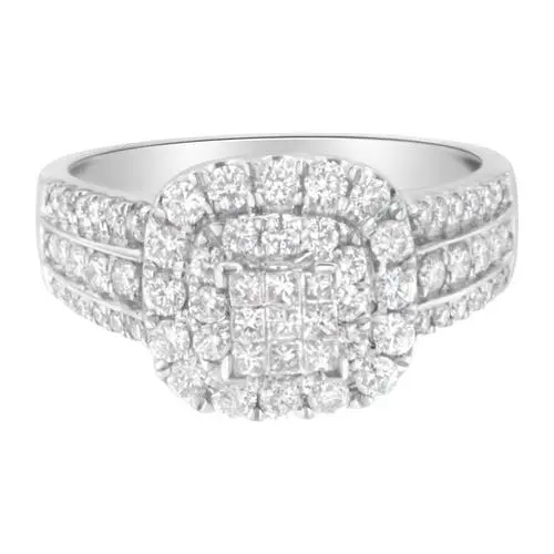 HAUS OF BRILLIANCE 14k Gold Diamond Fashion Ring - White