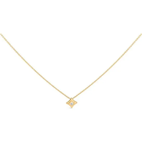 HAUS OF BRILLIANCE 10k Gold 1/5 Cttw Diamond Pendant Necklace - Yellow