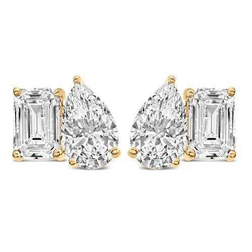 HAUS OF BRILLIANCE 14k Gold 2.0 Cttw Lab Grown Diamond Stud Earrings - Yellow