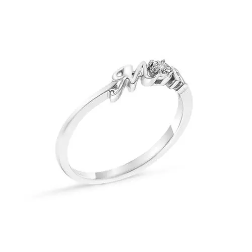 HAUS OF BRILLIANCE Diamond Accent "mom" Ring