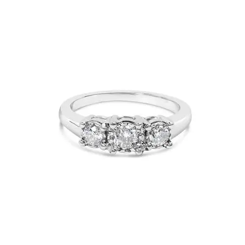 HAUS OF BRILLIANCE 14k Gold 1/2 Cttw Diamond Ring - White