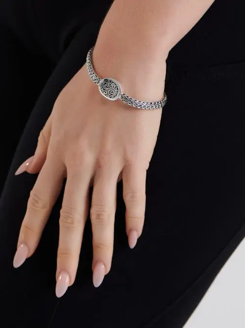 DEVATA Bali Filigree Dragon Bone Chain Bracelet
