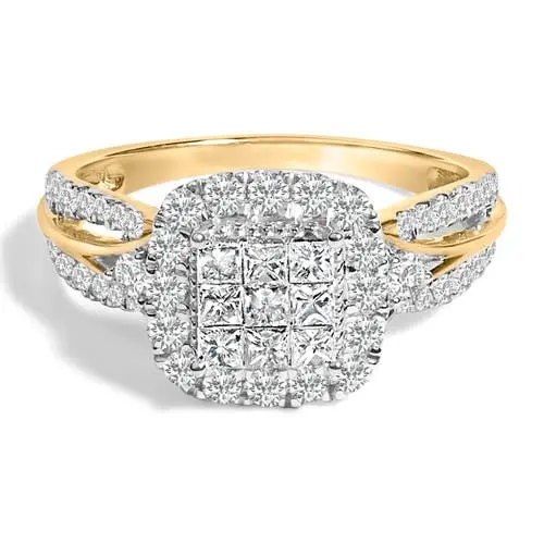 HAUS OF BRILLIANCE 10k Gold 1.0 Cttw Diamond Ring - Yellow