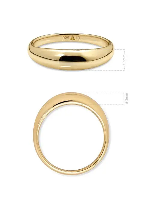 DEVATA Gold Plated Dome Ring