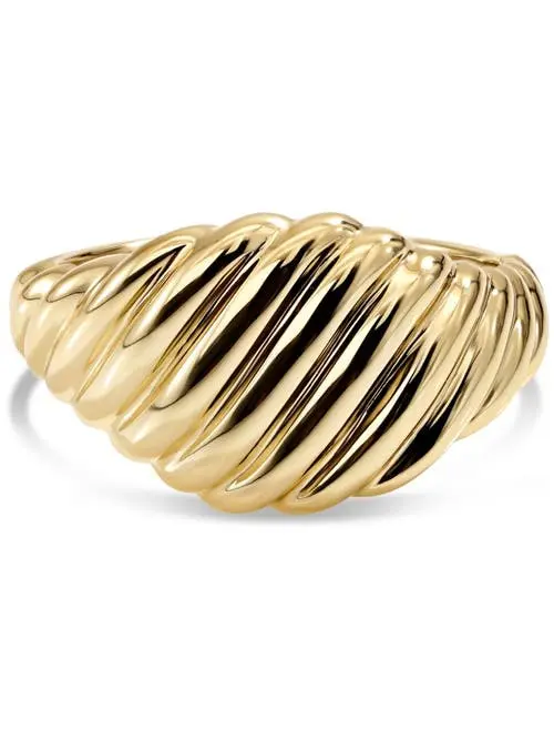 DEVATA Gold Plated Rope Ring