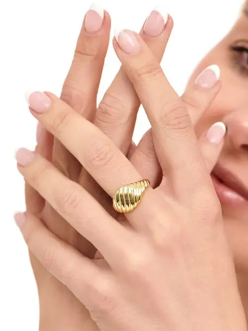 DEVATA Gold Plated Rope Ring