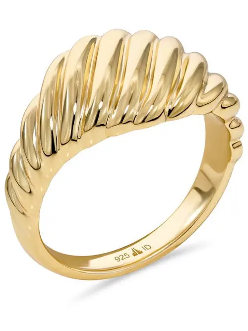DEVATA Gold Plated Rope Ring
