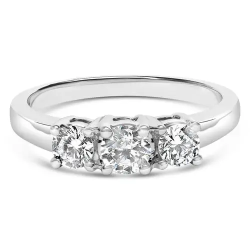 HAUS OF BRILLIANCE 14k Gold 0.75 Cttw Lab Grown Diamond Ring - White