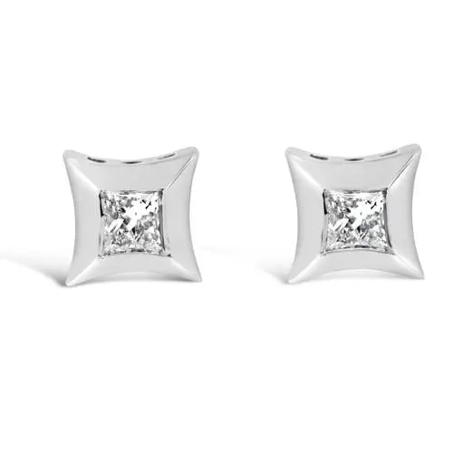HAUS OF BRILLIANCE 10k Gold 1/5 Cttw Diamond Stud Earrings - White
