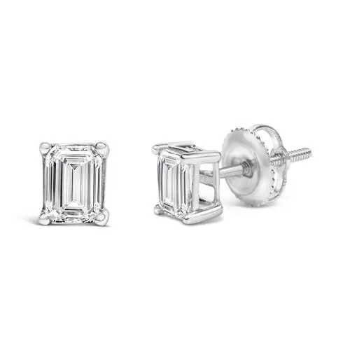 HAUS OF BRILLIANCE 14k Gold 1.0 Ct. Lab-grown Diamond Stud Earrings - White