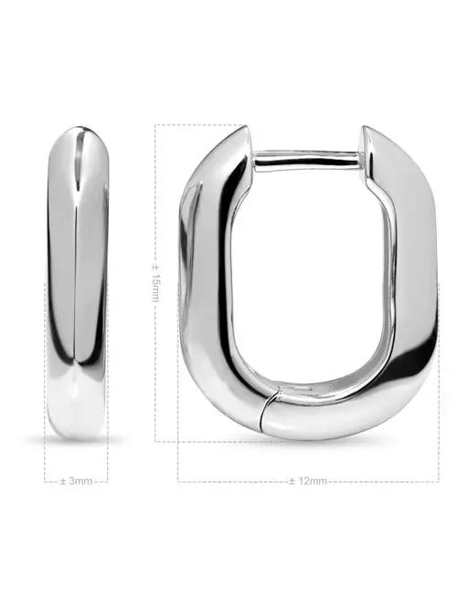 DEVATA Beveled Hoop Earrings