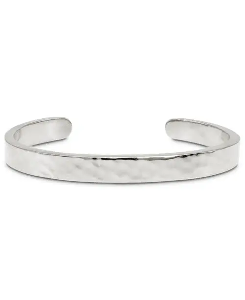 DEVATA Hammered Cuff Bracelet - Silver