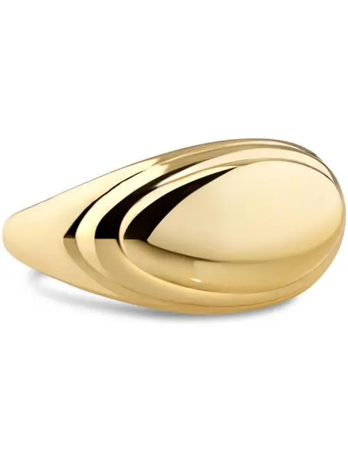 DEVATA Contour-lined Dome Ring - Yellow Gold