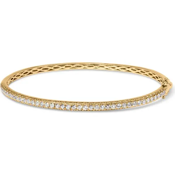 HAUS OF BRILLIANCE 14k Gold 1.00 Cttw Diamond Bangle Bracelet - Yellow