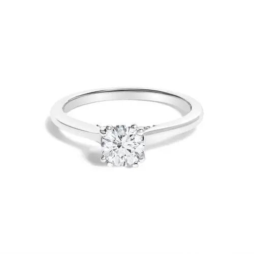 HAUS OF BRILLIANCE 14k Gold 7/8 Cttw Lab Grown Diamond Solitaire Cathedral Ring - White