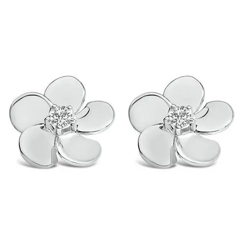 HAUS OF BRILLIANCE 10k Gold 1/3 Cttw Lab Grown Diamond Flower Stud Earrings - White