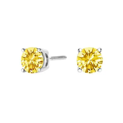 HAUS OF BRILLIANCE Diamond Stud Earrings - White