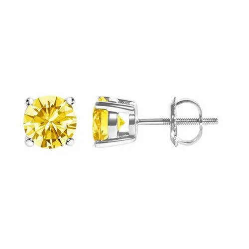 HAUS OF BRILLIANCE Diamond Stud Earrings - White