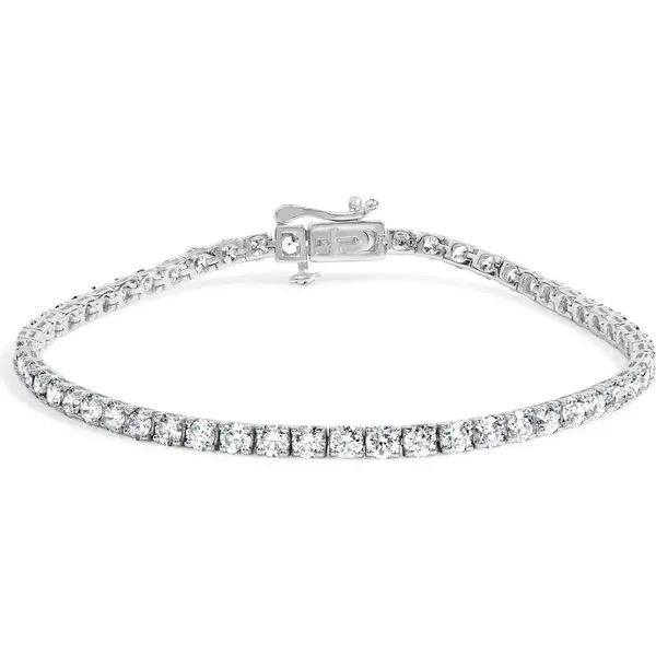 HAUS OF BRILLIANCE 14k Gold 5.0 Cttw Lab Grown Diamond Tennis Bracelet - White