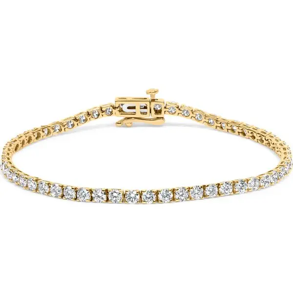 HAUS OF BRILLIANCE 14k Gold 5.0 Cttw Lab Grown Diamond Tennis Bracelet - Yellow