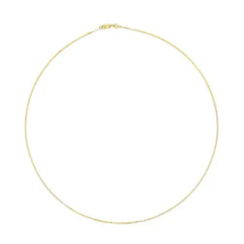 HAUS OF BRILLIANCE 14k Gold 0.75mm Classic Box Chain Necklace