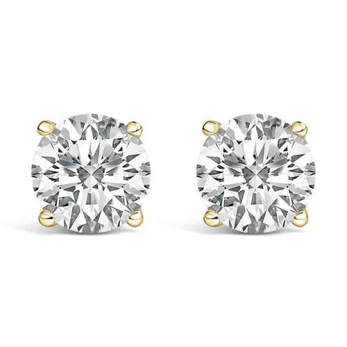 HAUS OF BRILLIANCE 14k Gold 4.0 Cttw Lab Grown Diamond Stud Earrings - Yellow