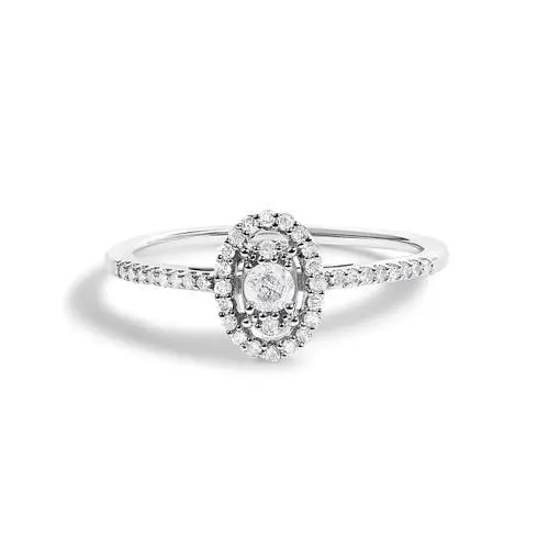 HAUS OF BRILLIANCE 14k Gold 1/5 Cttw Diamond Engagement Ring - White